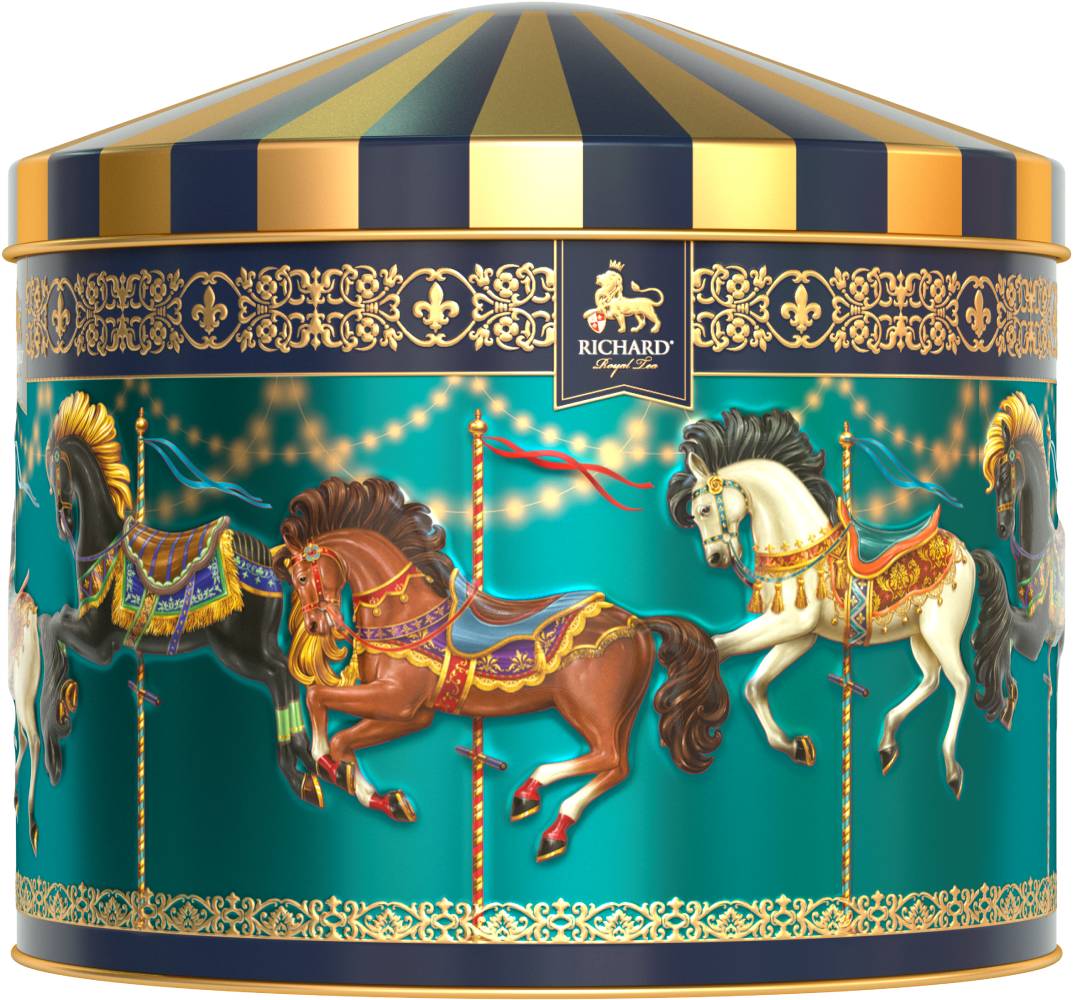 RICHARD Royal Merry-GO-ROUND - Crni čaj, 100g rinfuz, GREEN metalna ...